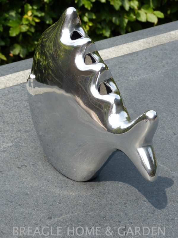 BOB aluminium vaas 'Fish' large - www.breaglegarden.nl